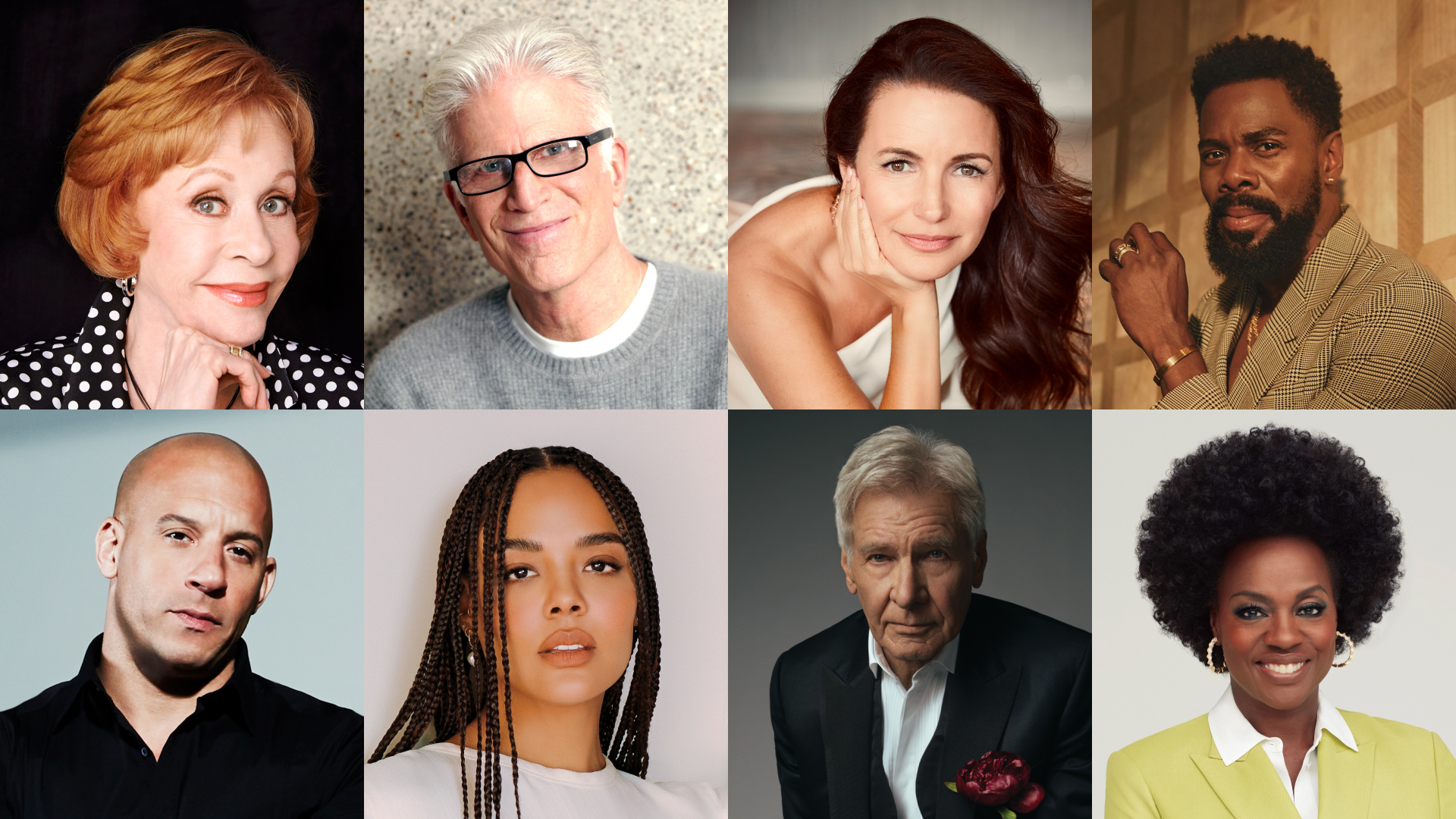 Carol Burnett, Colman Domingo, Harrison Ford, Kristin Davis, Ted Danson ...